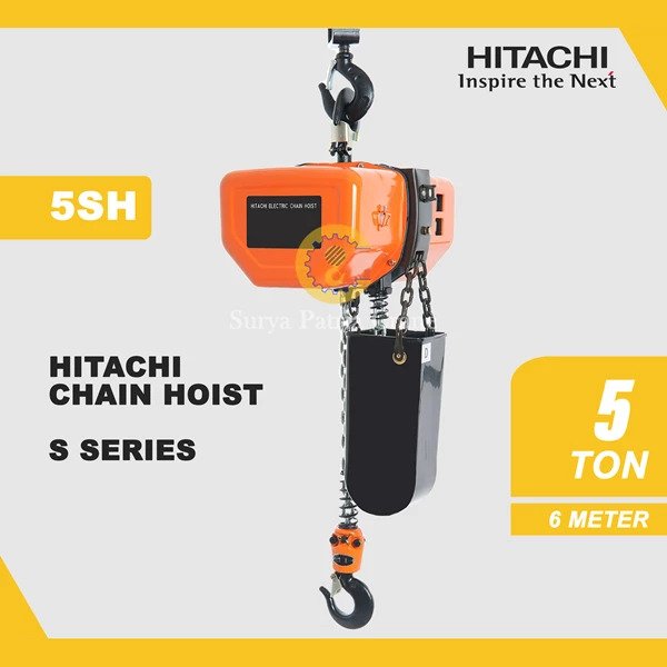 HITACHI CHAIN HOIST SERI S 5SH KAPASITAS 5 TON x 6 m – Crane Hoist SPC